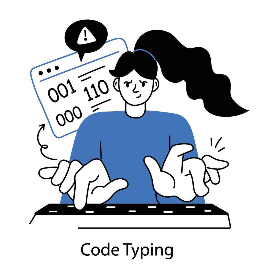 Trendy Code Typing 45884222 Vector Art at Vecteezy