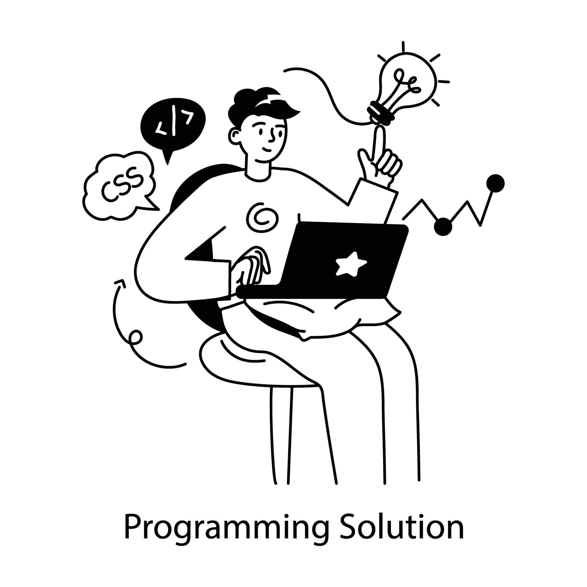 Trendy Programming Solution 45884305 Vector Art at Vecteezy