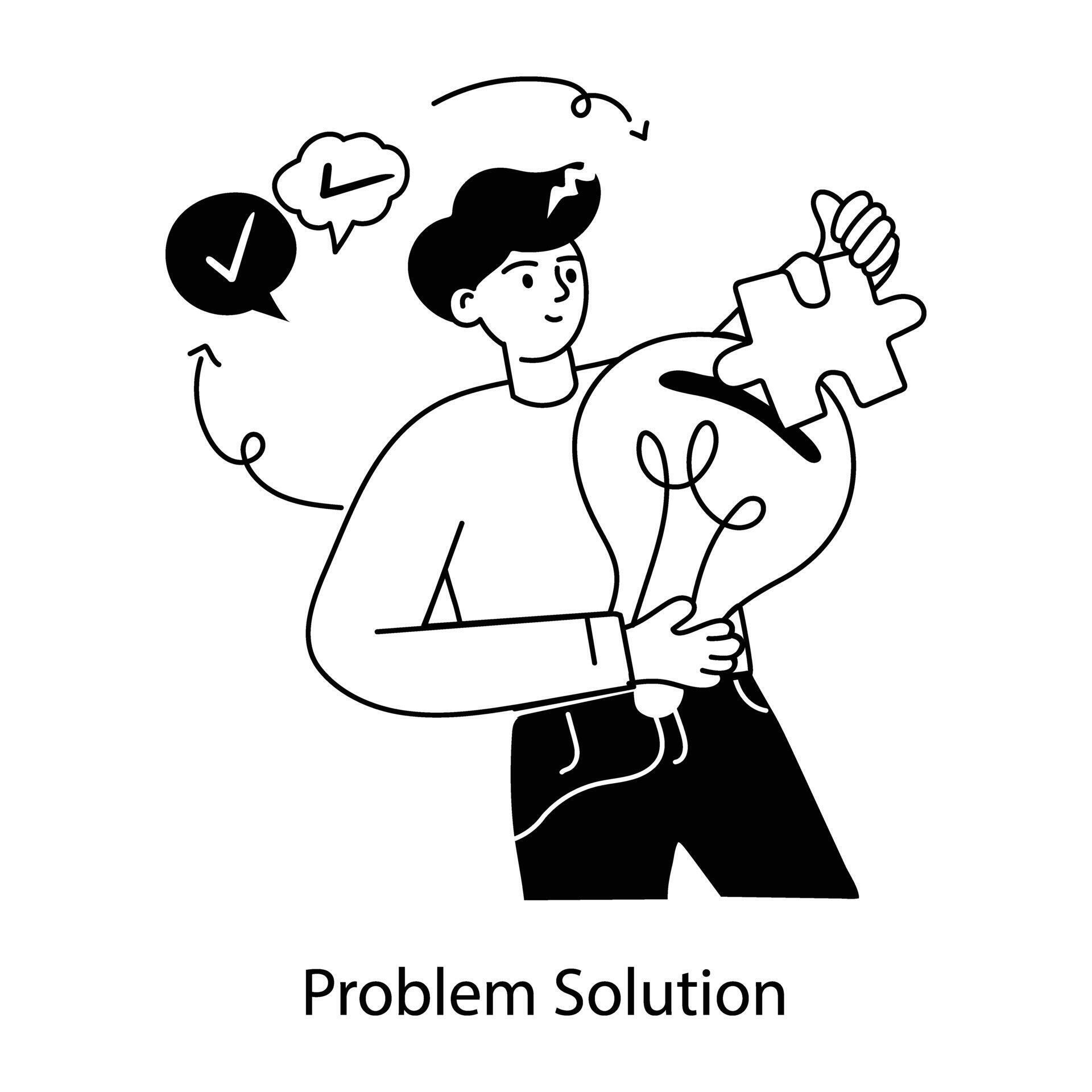 Trendy Problem Solution 45885130 Vector Art at Vecteezy