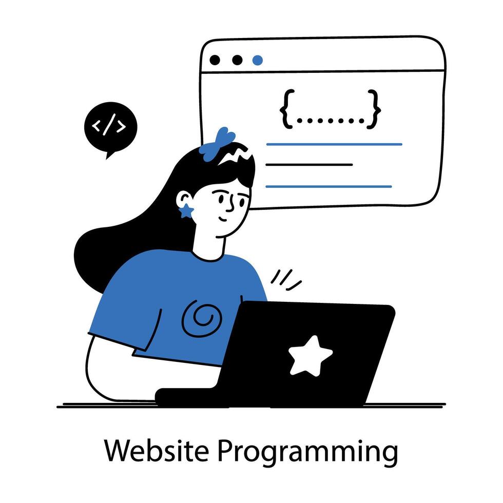 Trendy Website Programming 45885324 Vector Art at Vecteezy