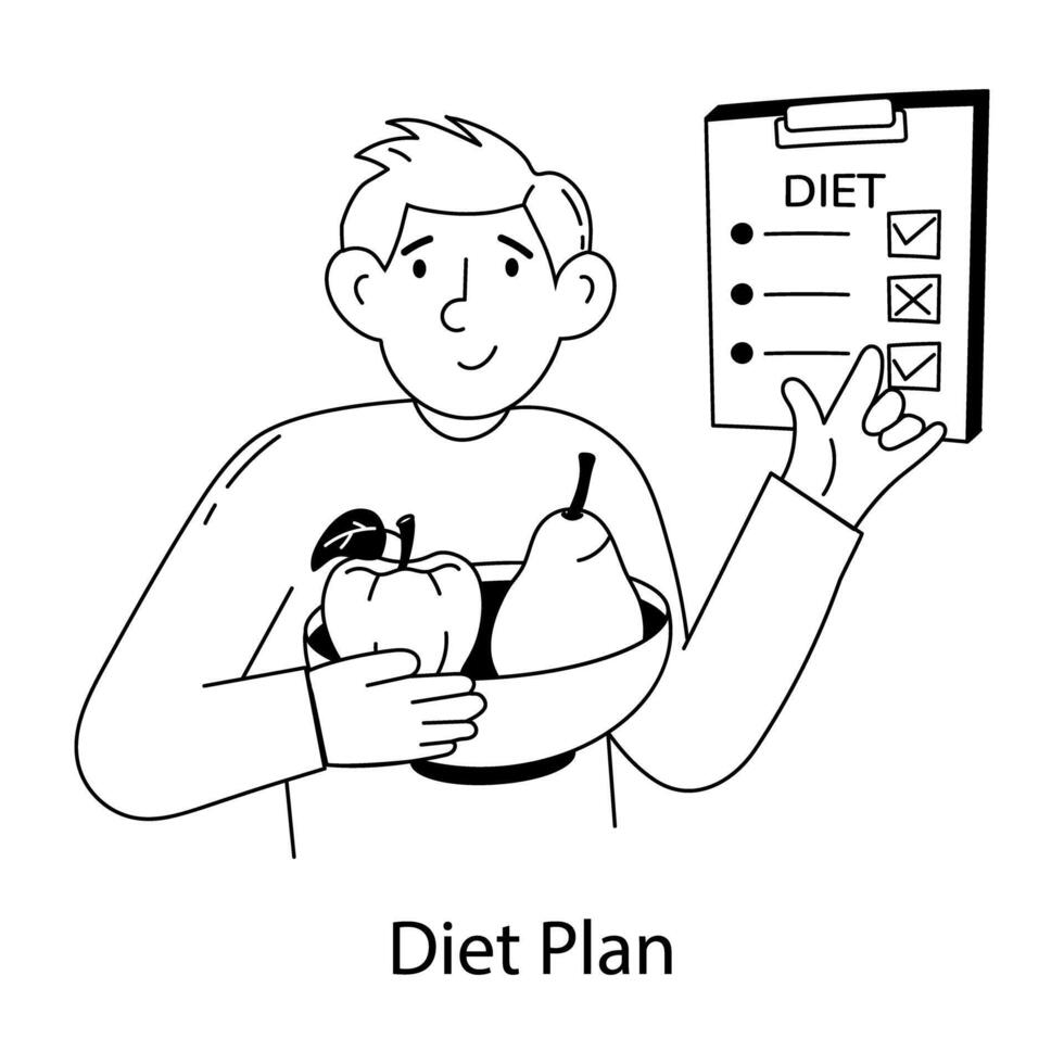 Trendy Diet Plan 45885487 Vector Art At Vecteezy