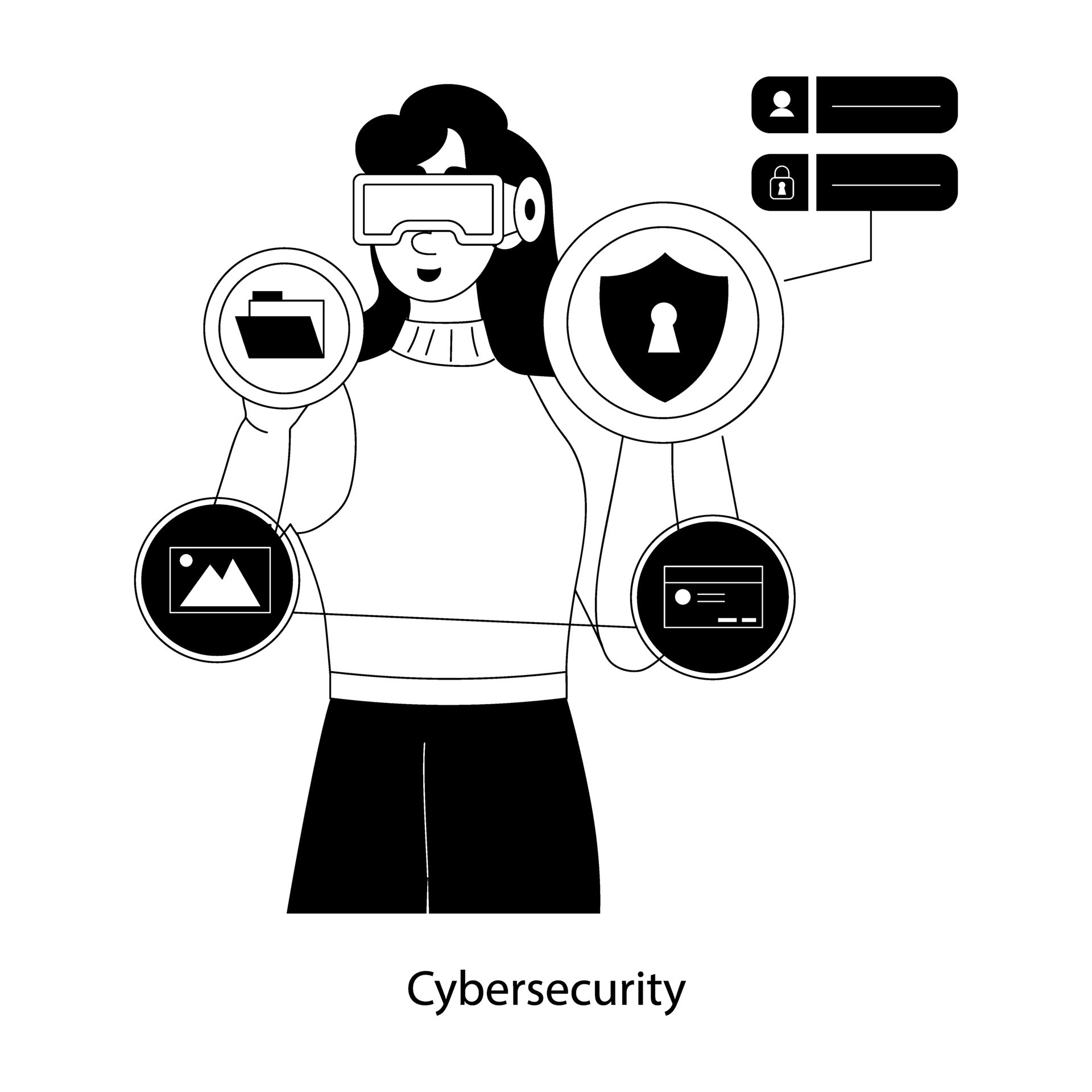 Trendy Cybersecurity Concepts 45885564 Vector Art At Vecteezy