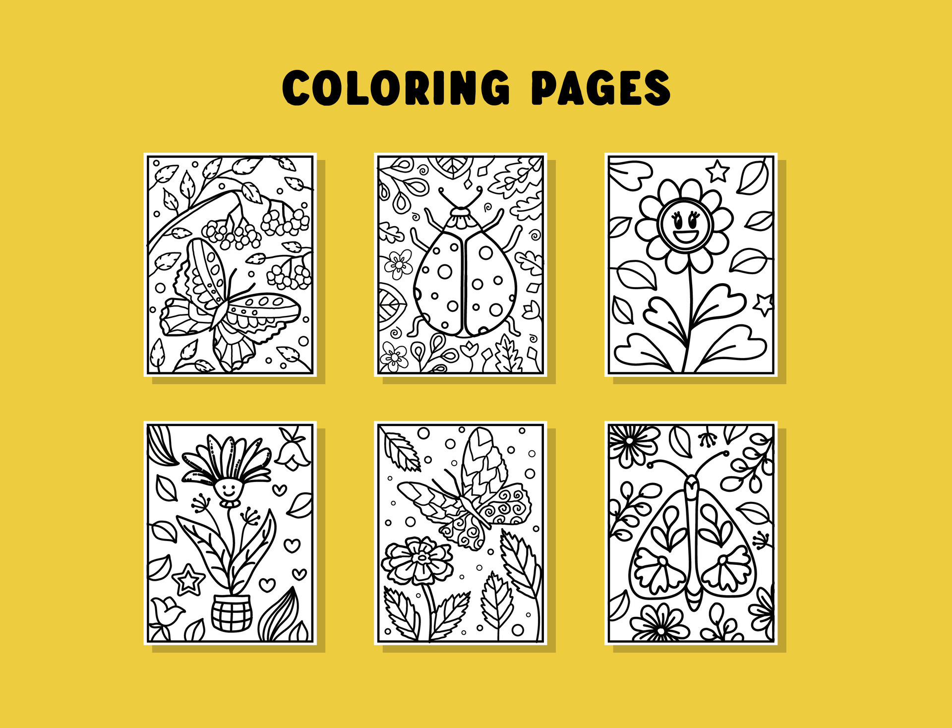 Children Coloring book. Hand drawn coloring for kids with animals ...