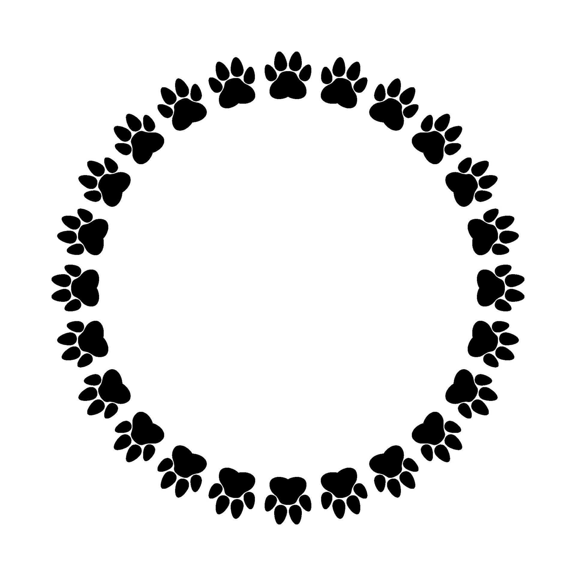 Dog paw frame on white background 45890779 Vector Art at Vecteezy
