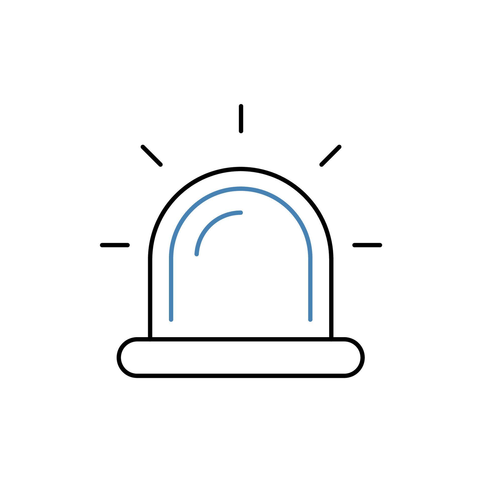siren concept line icon. Simple element illustration. siren concept ...