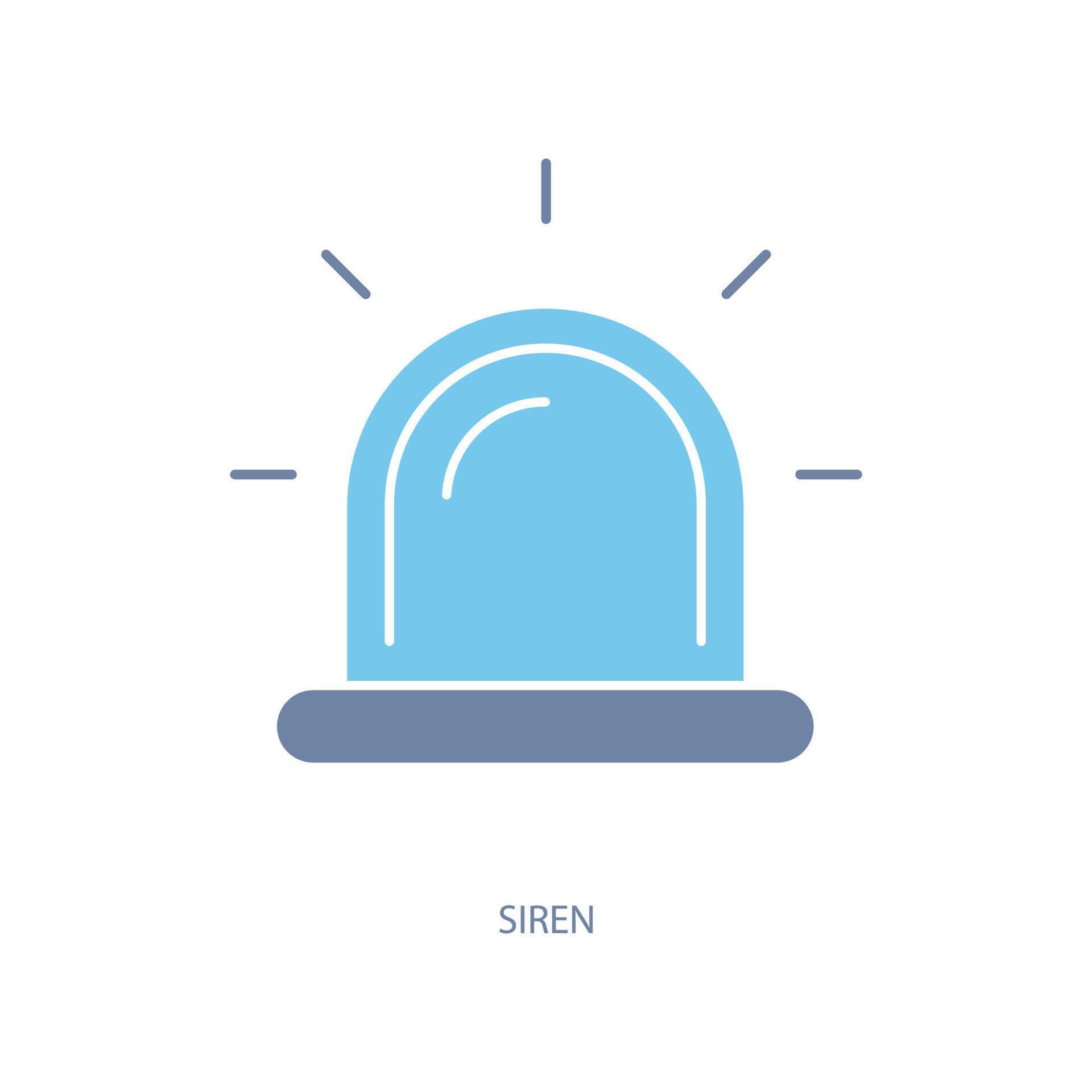 siren concept line icon. Simple element illustration. siren concept ...