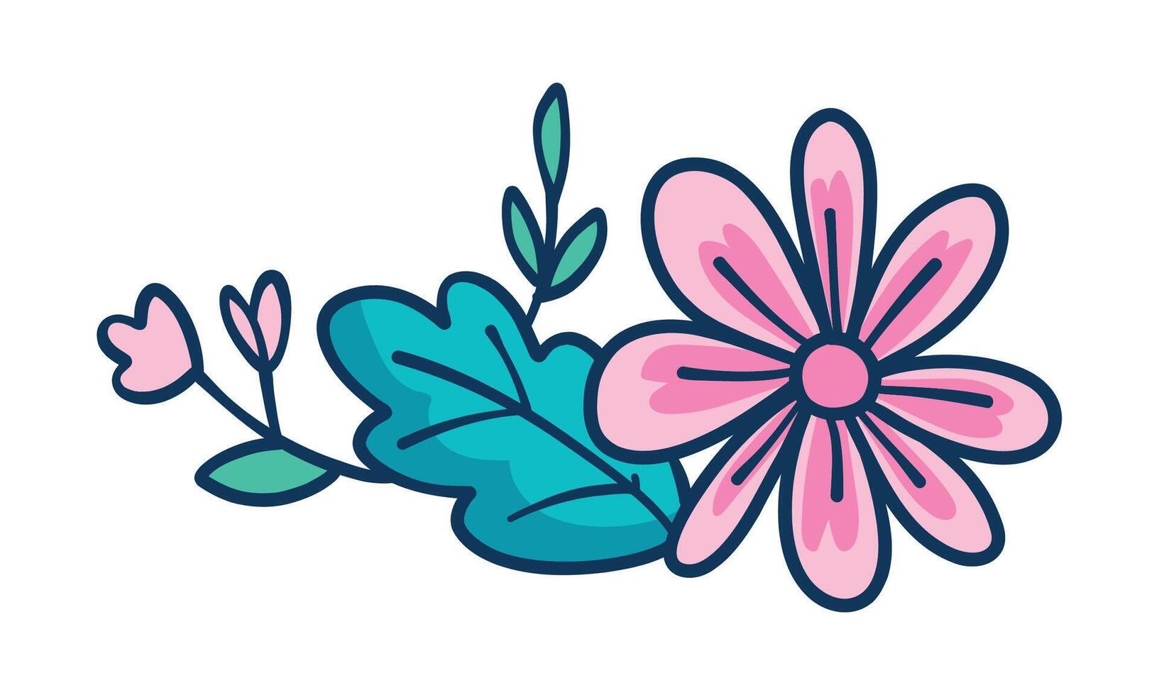 Hand drawn spring flowers, beautiful spring flower 45896093 Vector Art ...