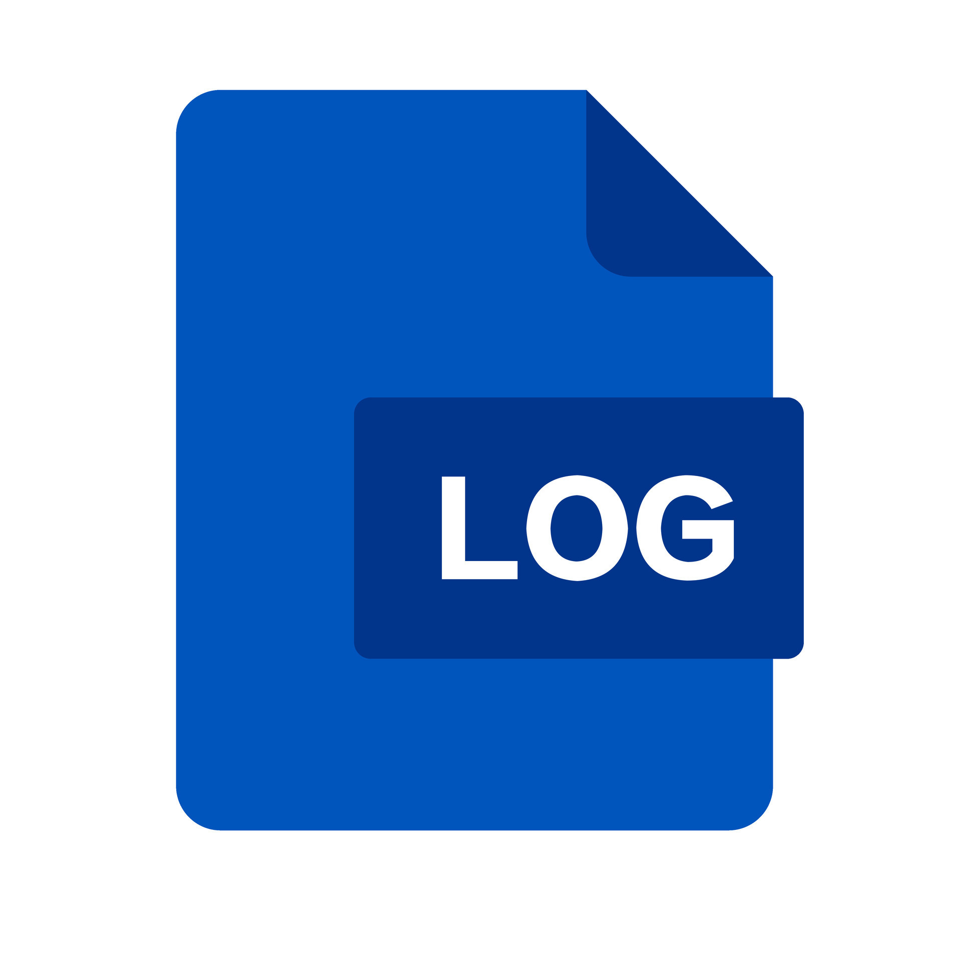 Flat design blue log file icon. 45896796 Vector Art at Vecteezy