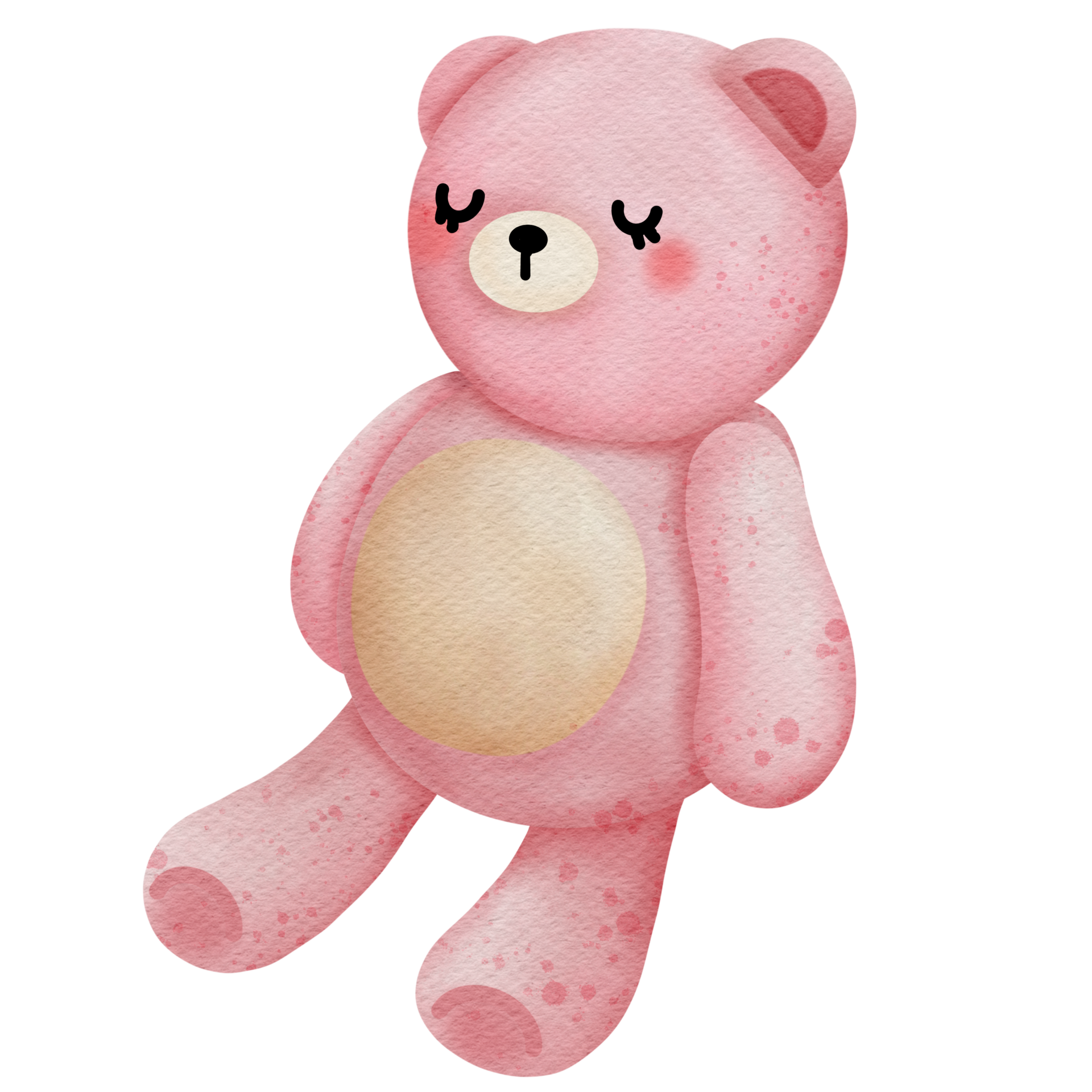 Pink cute bear sleep 45897423 PNG