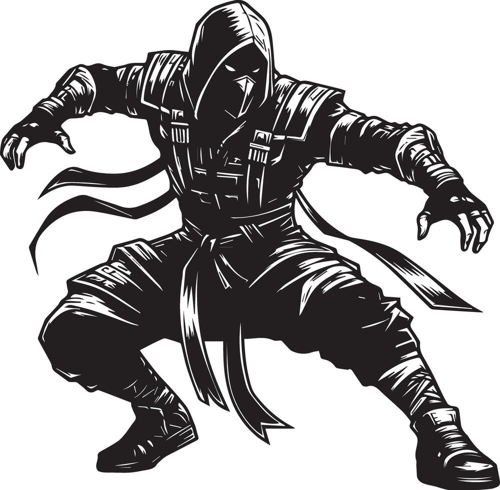 Ninja Assassin Fighter 45899147 Vector Art At Vecteezy
