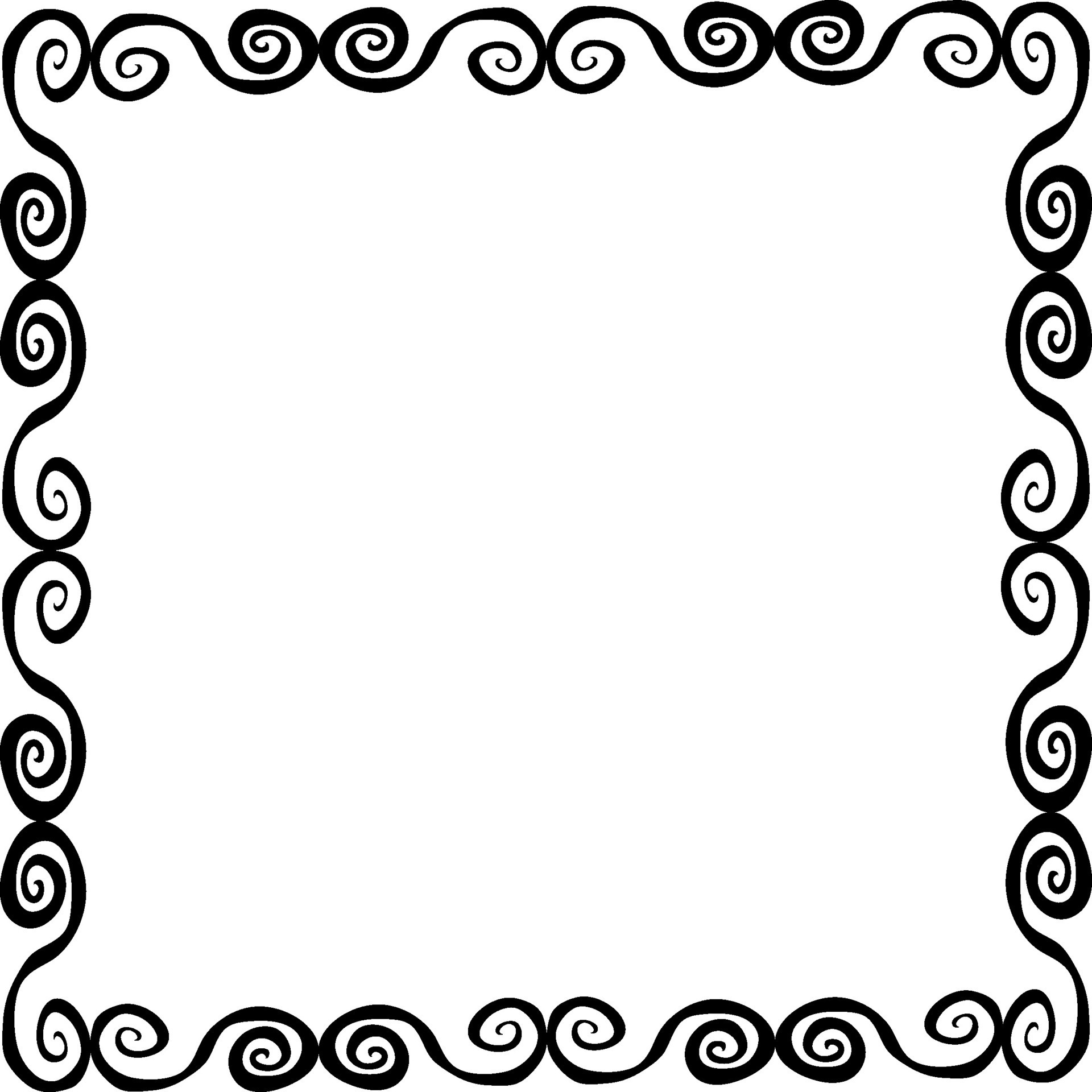 Black frame with curls on a white background 45899583 Vector Art at ...