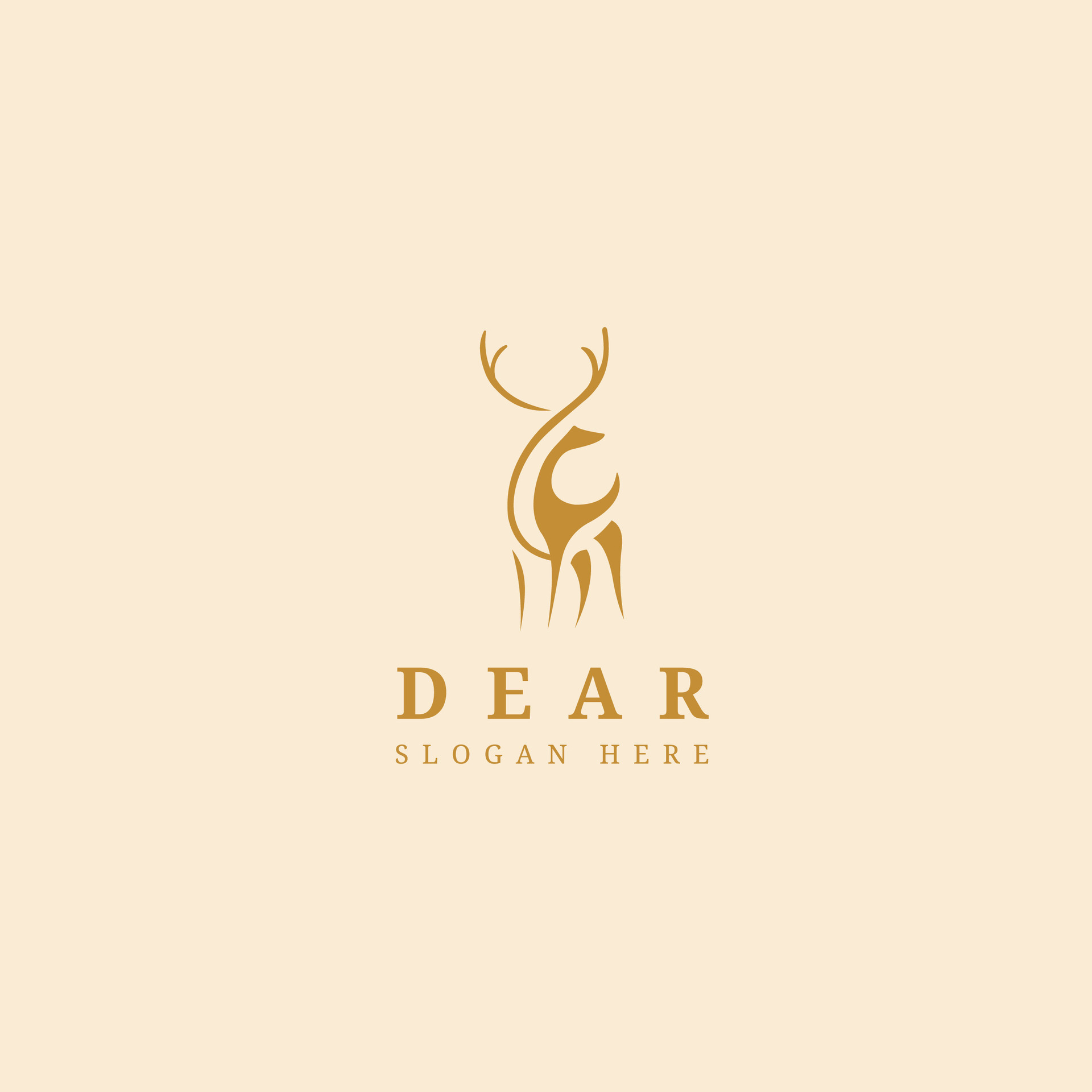 Dear logo for a luxury brand. logo template 45900523 Vector Art at Vecteezy