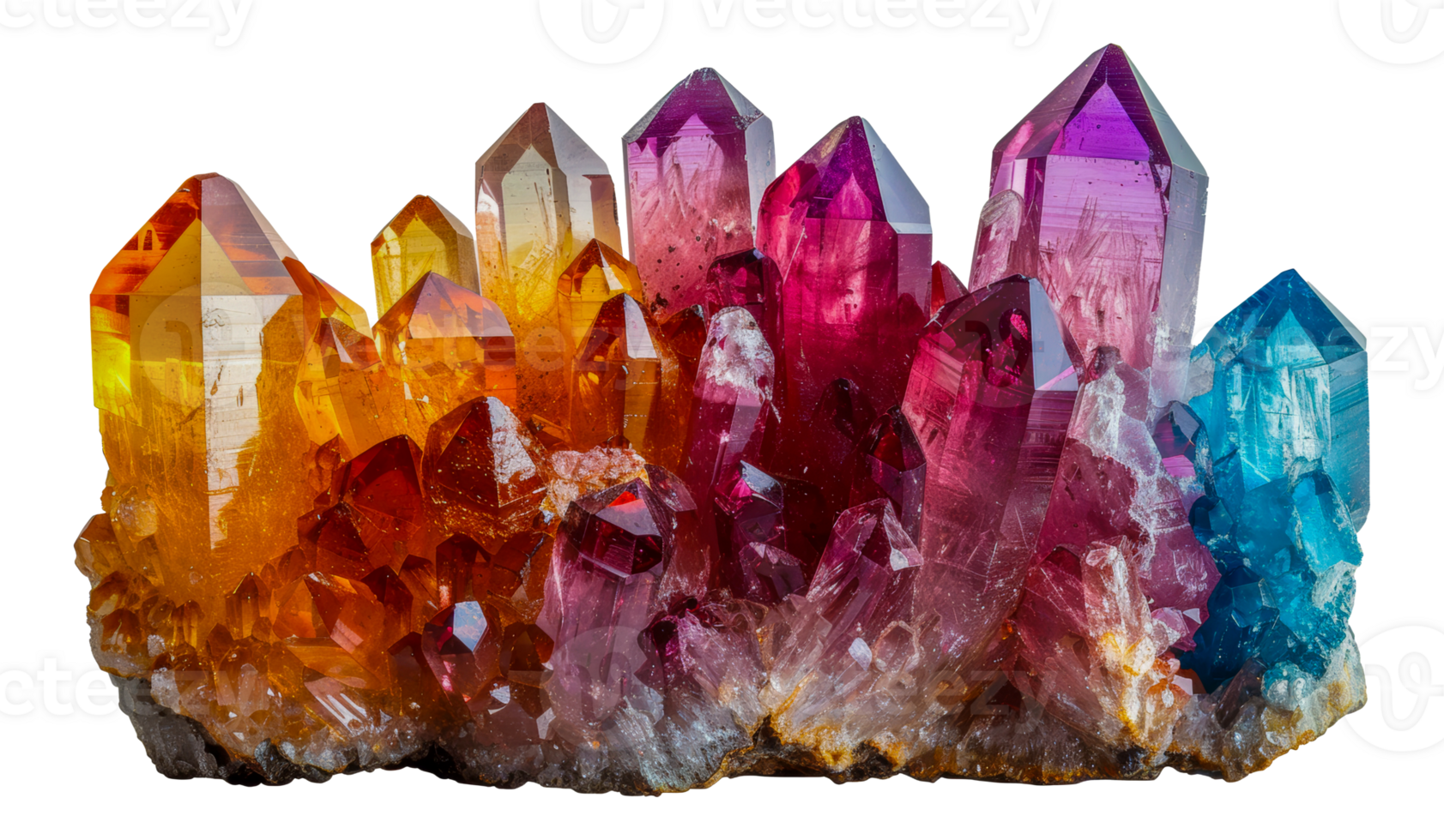 Vivid quartz crystals 45905558 PNG