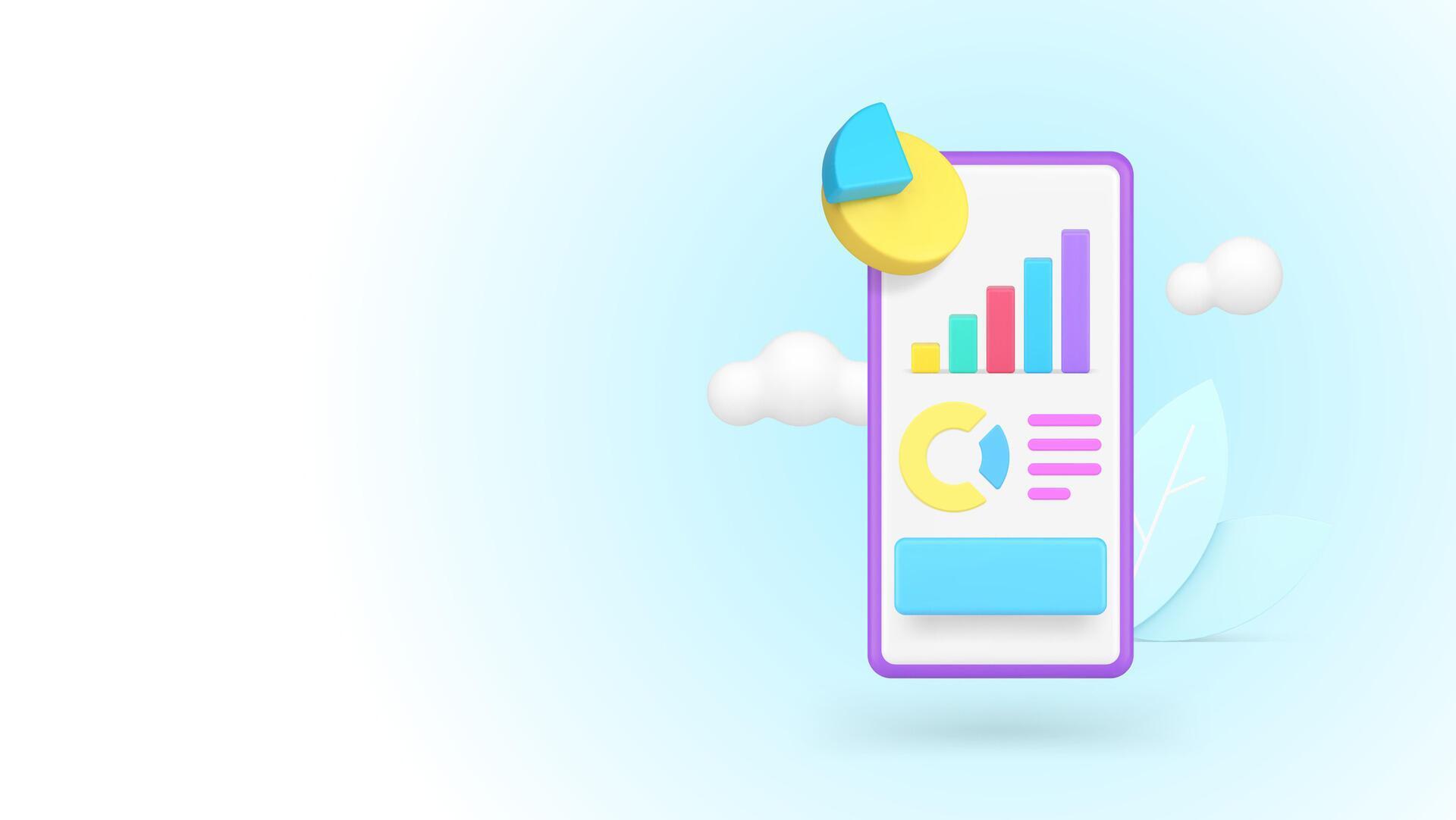 Business analyzing graph diagram workflow statistic chart smartphone ...