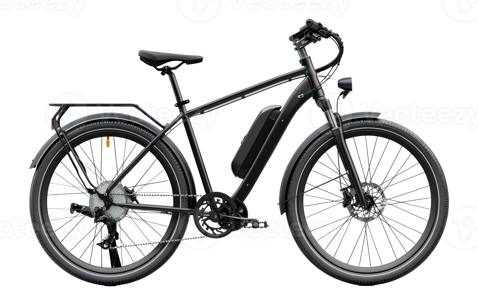 Black electric city bike 45909084 PNG