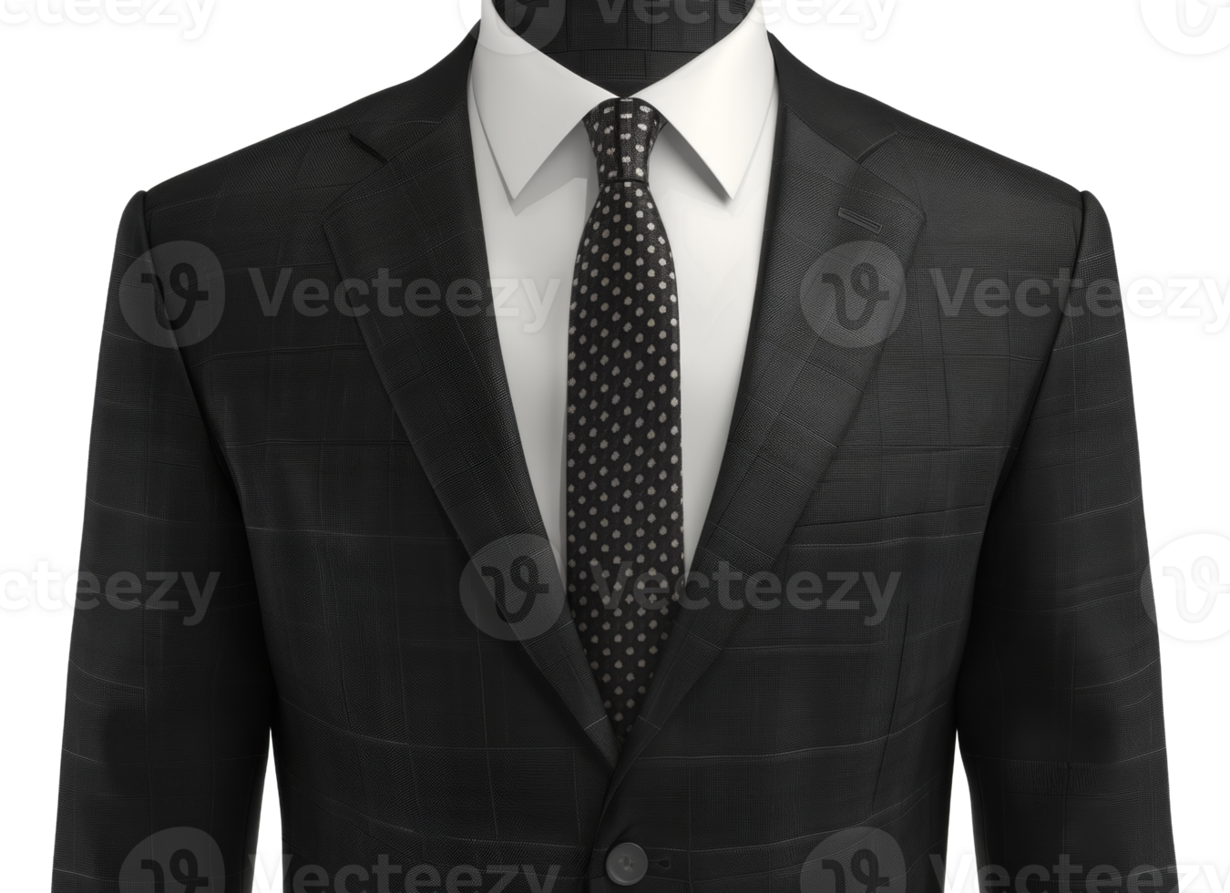 A man wearing a black suit and white shirt with a black tie - stock ...