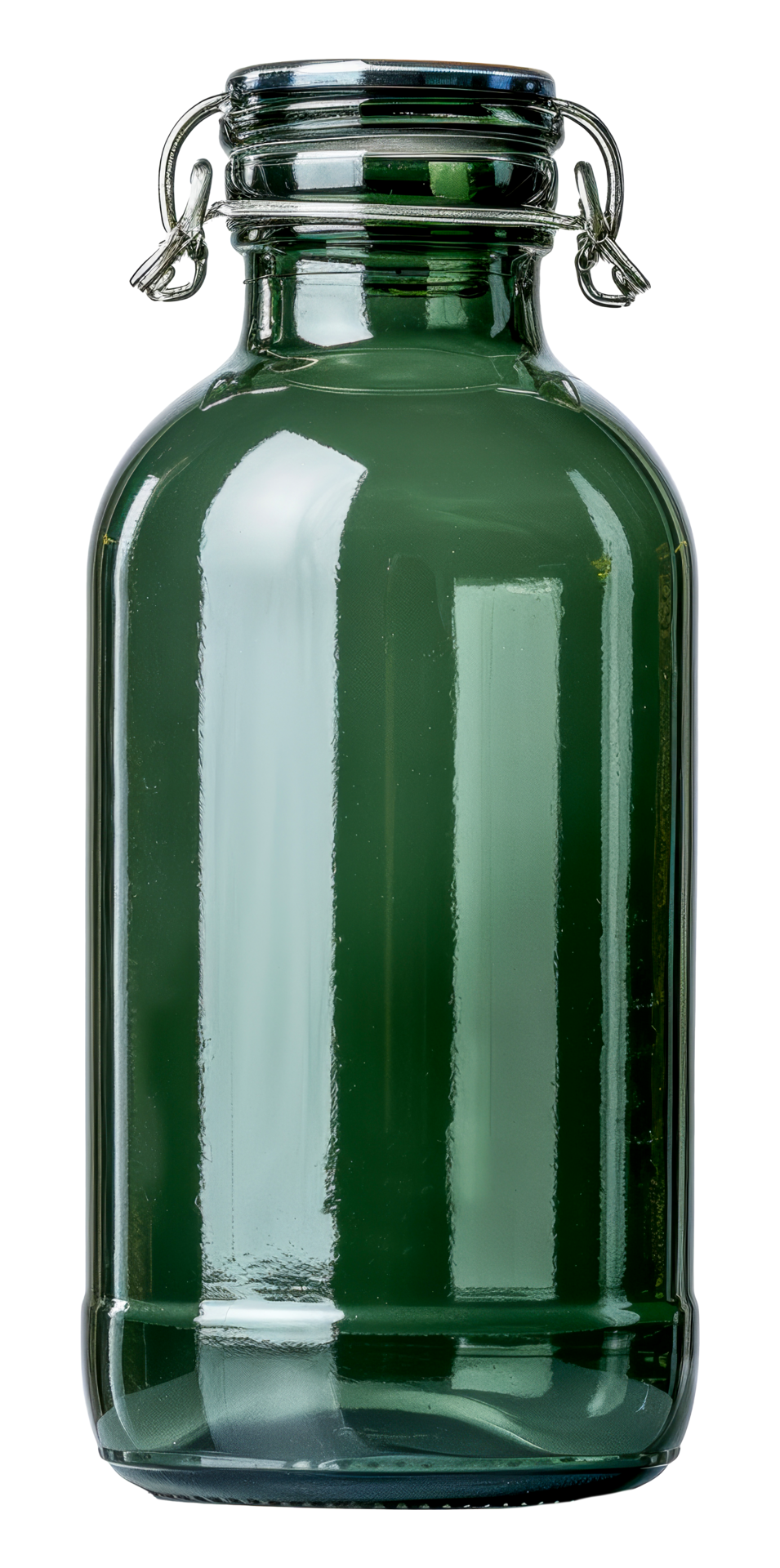 Green Glass Bottle With Clamp Lid Cut Out Stock 45909568 Png