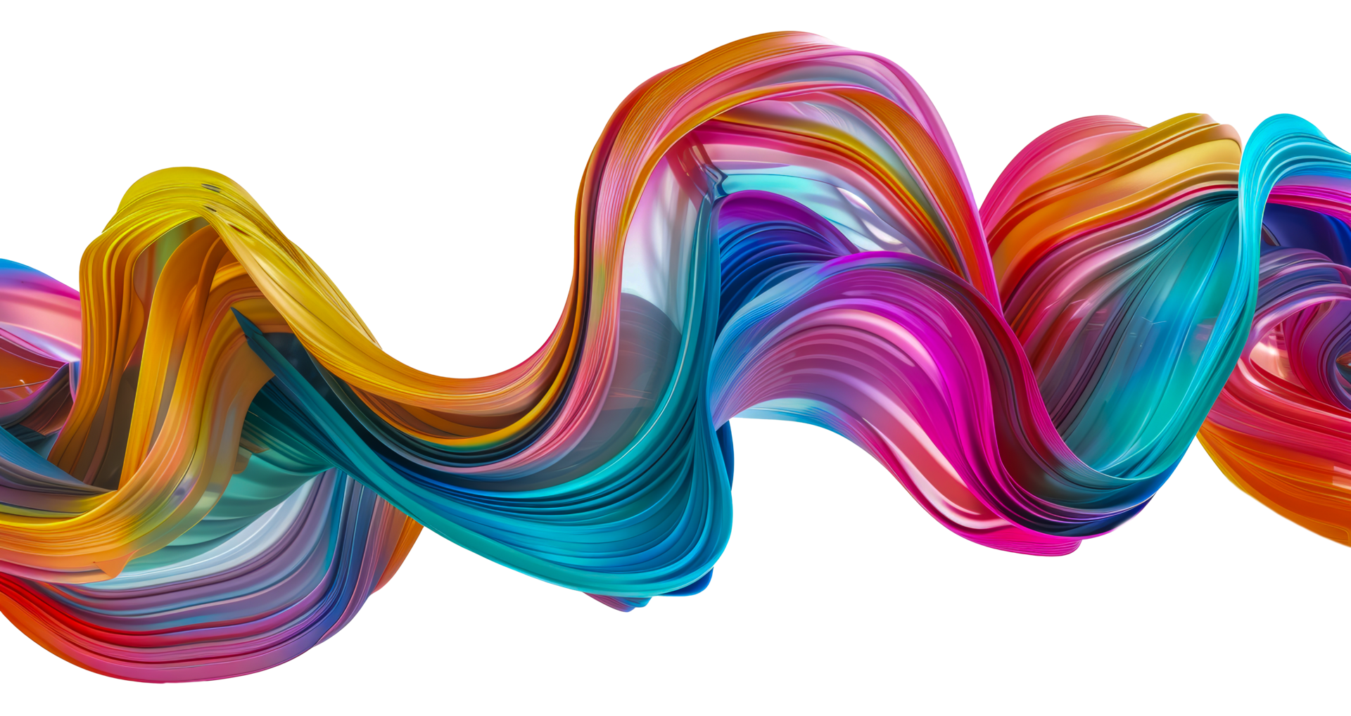 Multicolored abstract waves flowing dynamically, cut out - stock ... Multicolored abstract waves flowing dynamically, cut out - stock ...