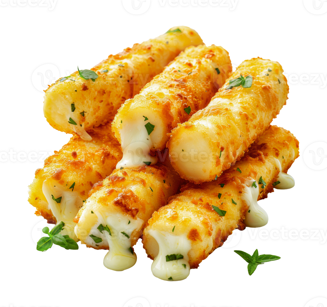 Crispy Mozzarella Sticks With Fresh Basil Cut Out Stock 45912895 Png