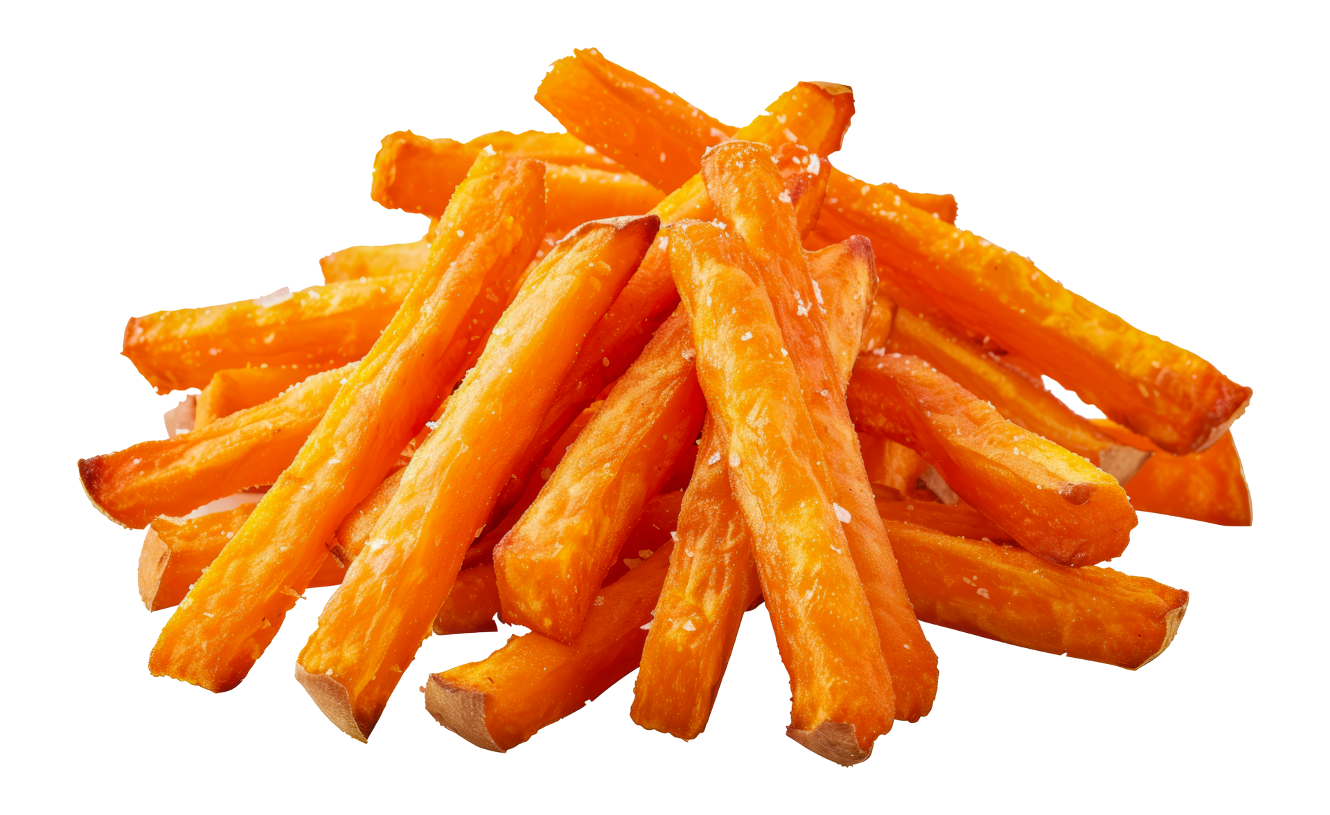Crispy Sweet Potato Fries With Spicy Seasoning Cut Out Stock