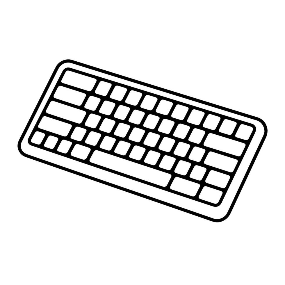 Sleek keyboard outline icon. 45916713 Vector Art at Vecteezy