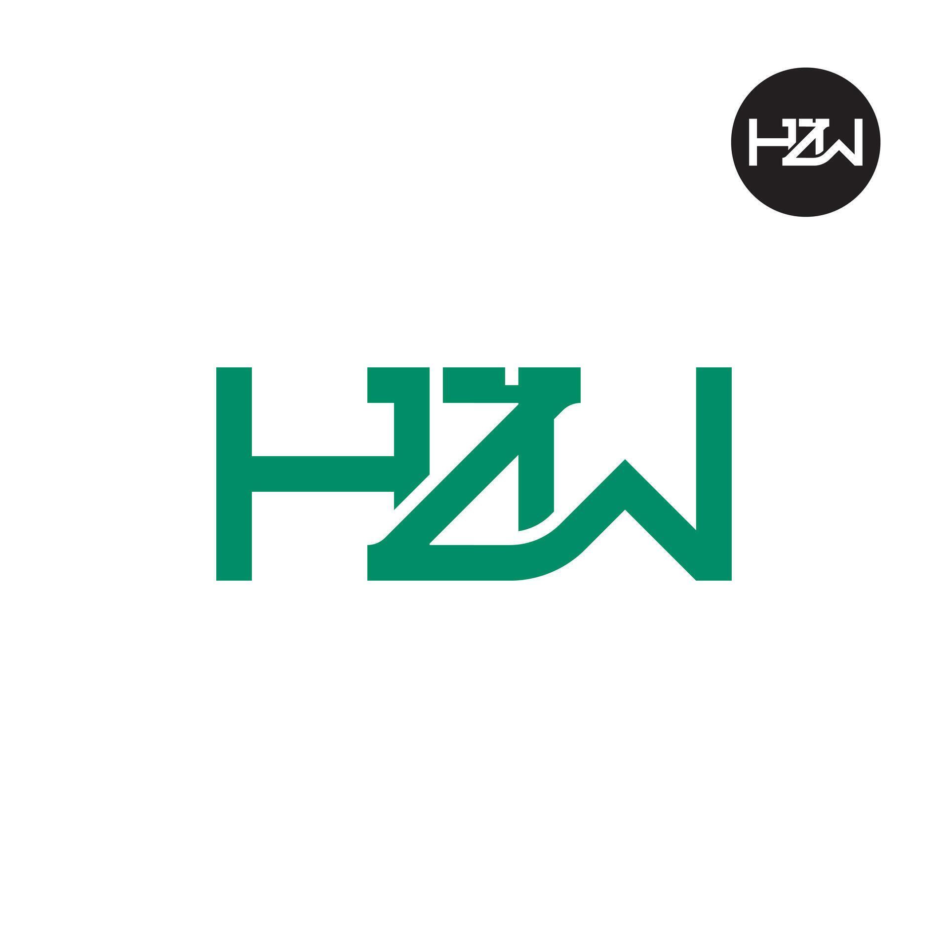 HZW Logo Letter Monogram Design 45923270 Vector Art at Vecteezy