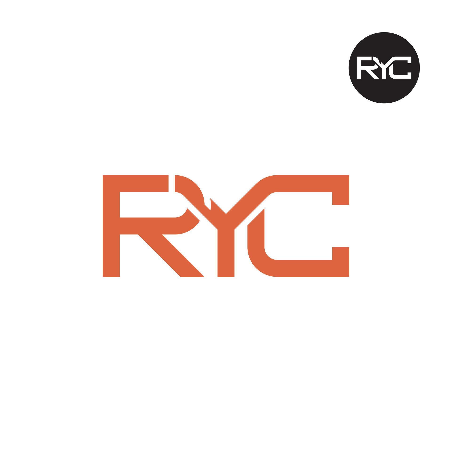 RYC Logo Letter Monogram Design 45923526 Vector Art at Vecteezy