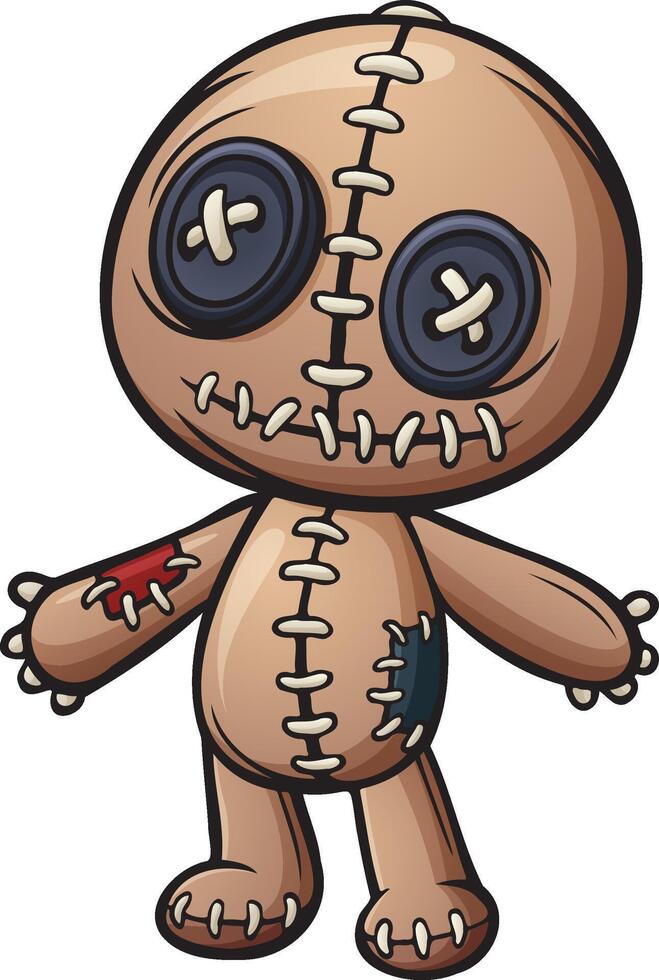 Cartoon Happy Voodoo Doll Standing And Posing 45924370 Vector Art At Vecteezy