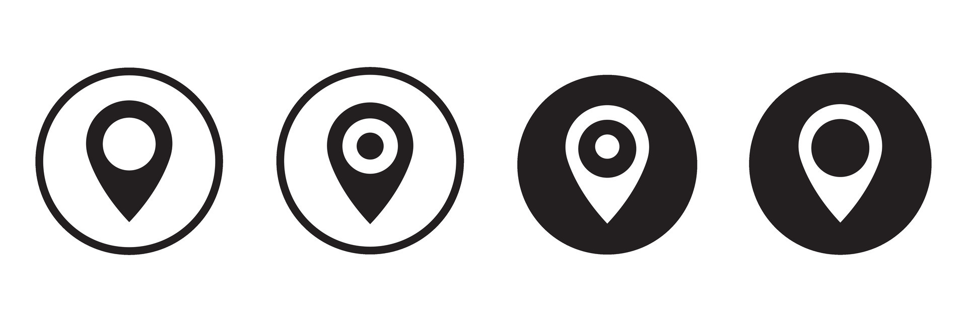 map pin icon set. map location. marker of current location. 45925554 Vector Art at Vecteezy