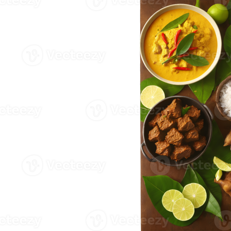 Beef Rendang Tender Beef Chunks Rich Coconut Curry Sauce Kaffir Lime Leaves Culinary And Food