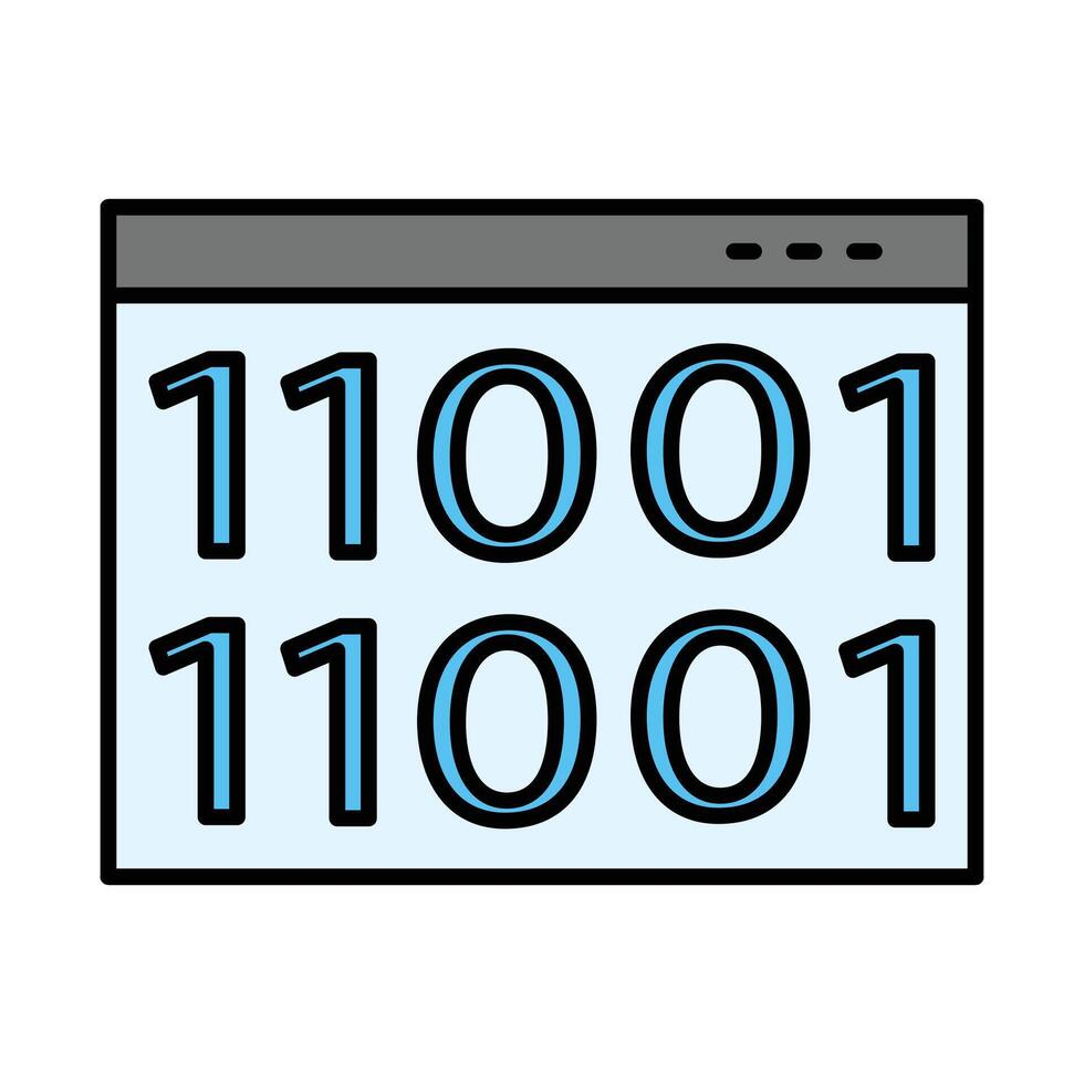 Binary Code Line Filled Icon Design 45928045 Vector Art At Vecteezy
