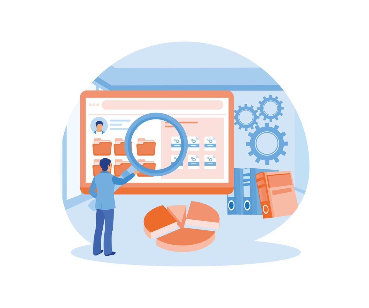 Employees search and index file documents. Search for data info in the ...