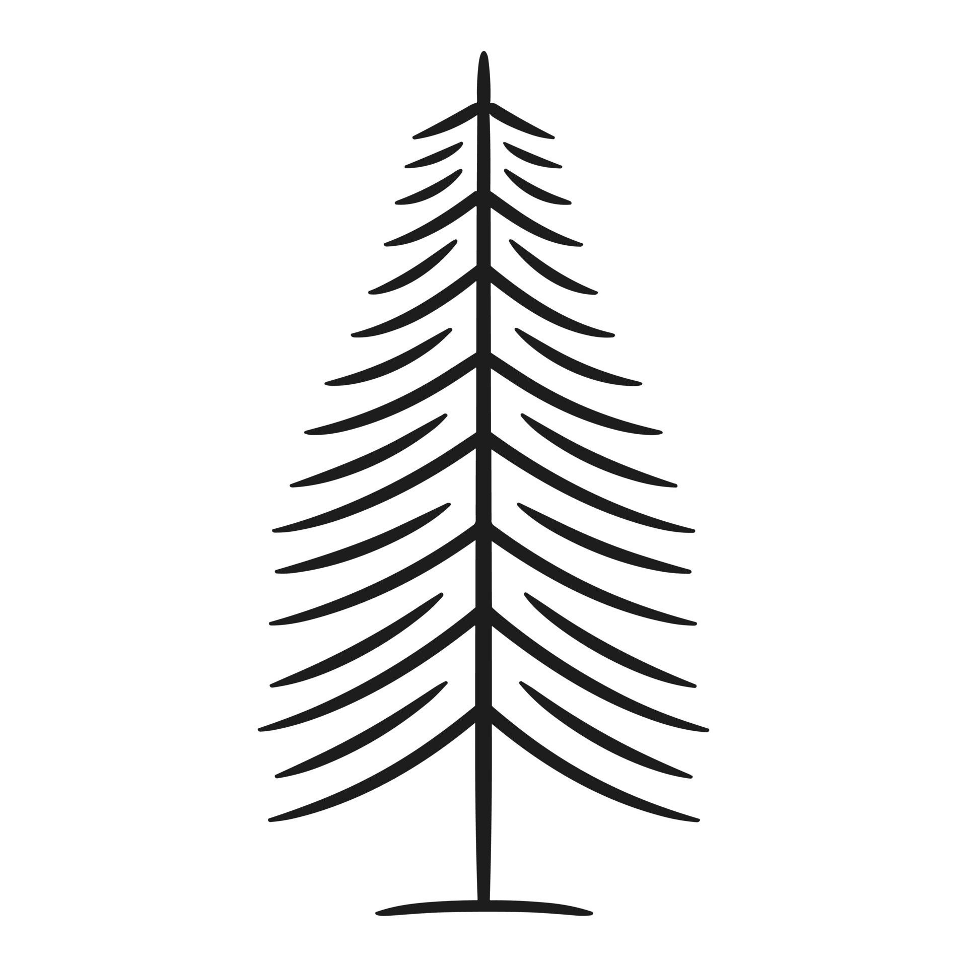 Line art pine tree icon style 45929313 Vector Art at Vecteezy
