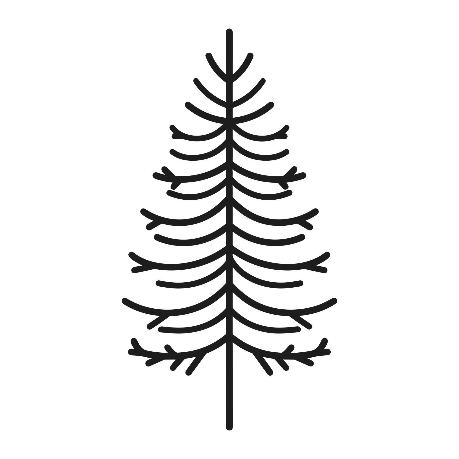 Line art pine tree icon style 45929333 Vector Art at Vecteezy