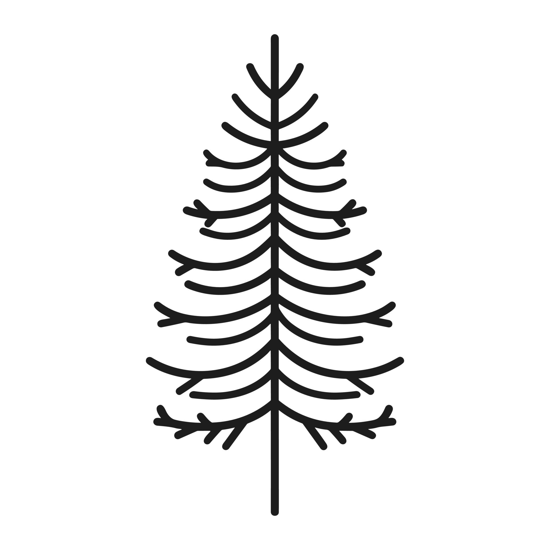 Line art pine tree icon style 45929333 Vector Art at Vecteezy