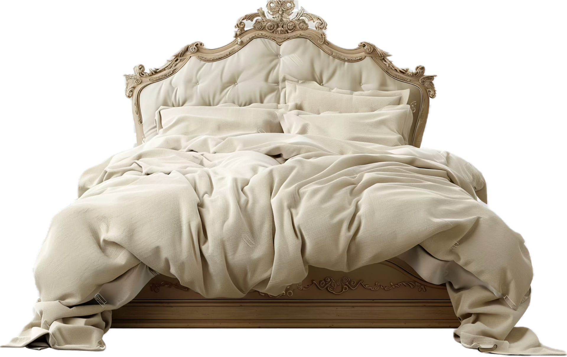 Cozy Bed with White Bedding and Pillows. 45932442 PNG Cozy Bed with White Bedding and Pillows. 45932442 PNG