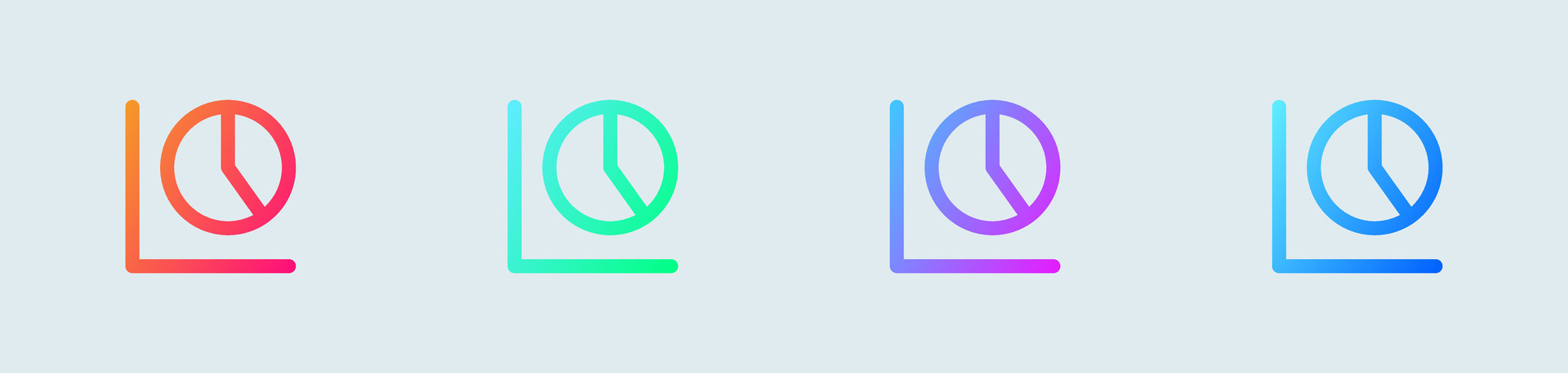 Chart Line Icon In Gradient Colors Statistic Signs Illustration