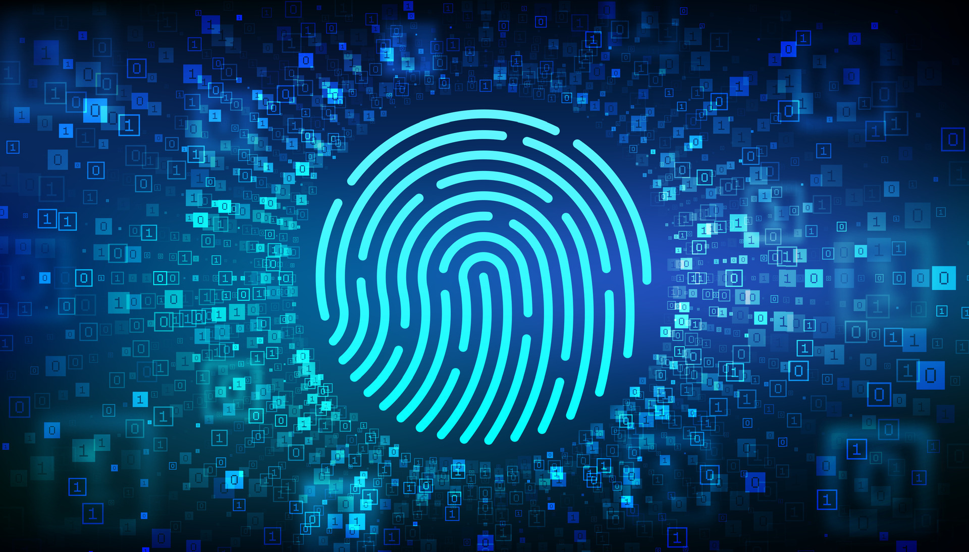 Fingerprint. Biometrics identification and approval. Password control ...