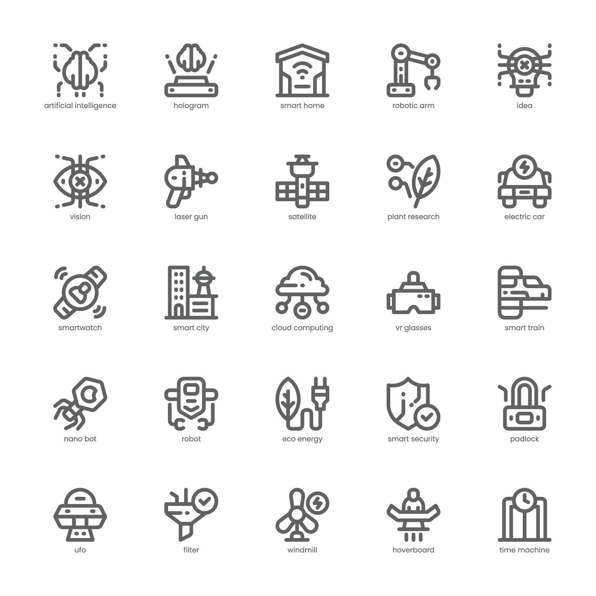 Future Technology icon pack for your website, mobile, presentation, and ...