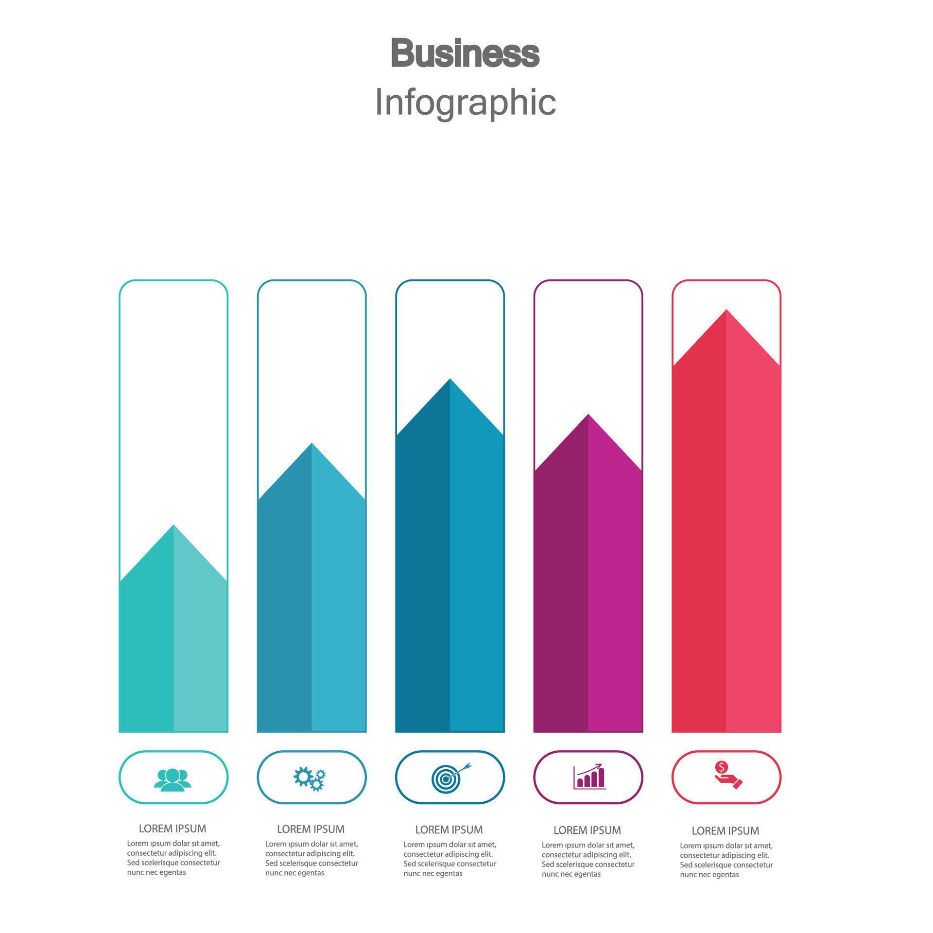 infographics, graphs. presentation. Business concept, chart, steps ...