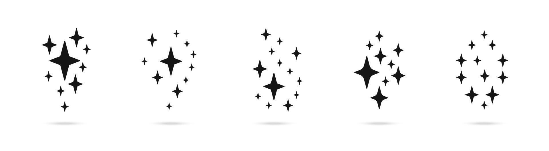 Sparkle star icons. Shine icons. Stars sparkles . Stardust. Sparkle stars. 45939220 Vector Art ...