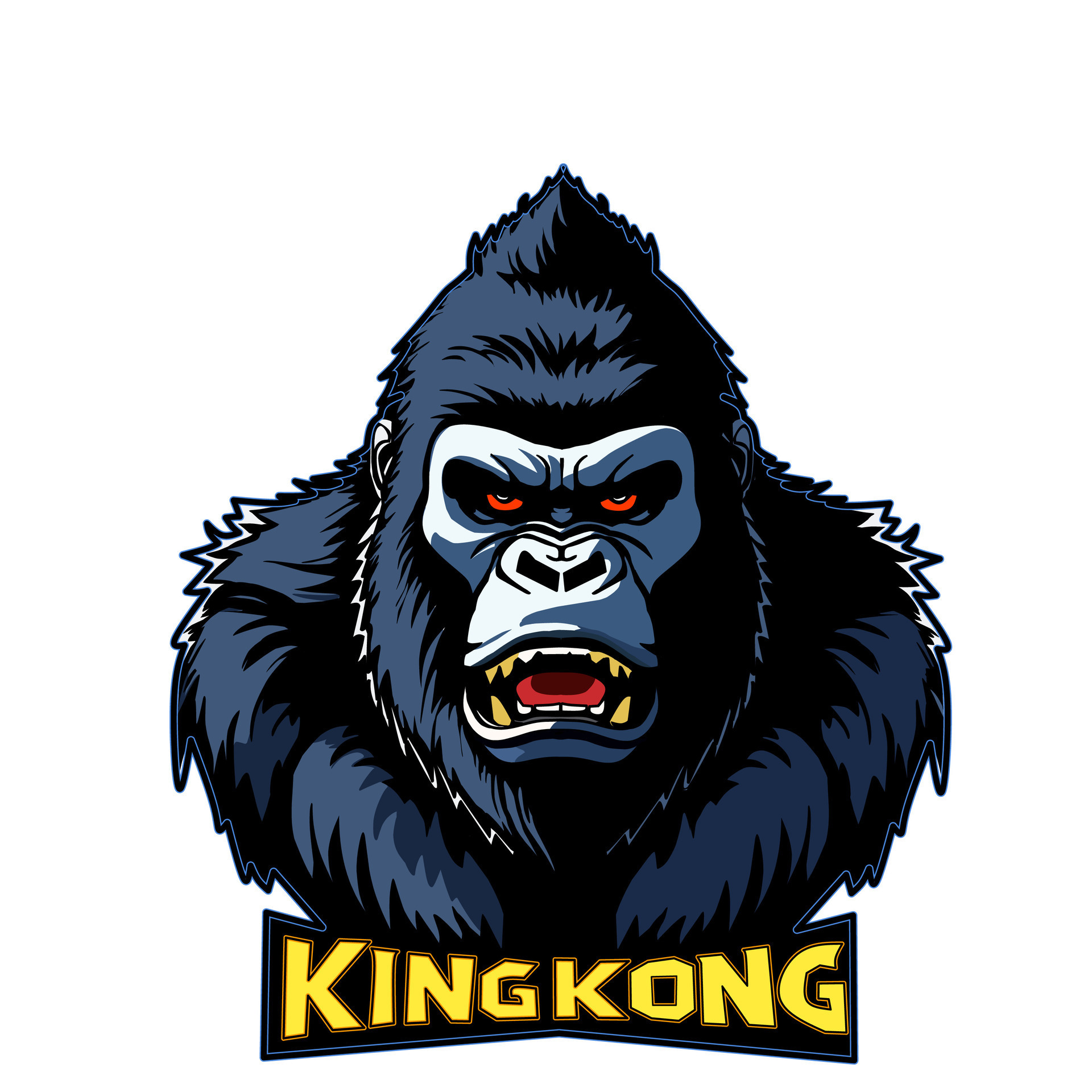 King Kong head mascot logo design 45942730 Vector Art at Vecteezy