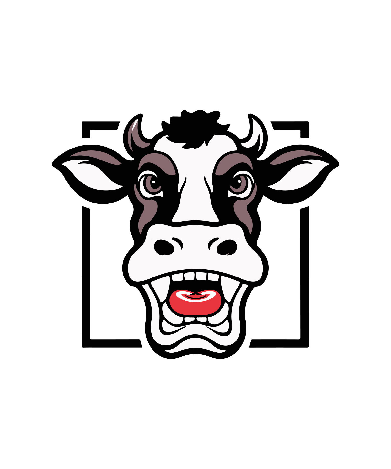 Cow Head Logo Design 45946652 Vector Art At Vecteezy
