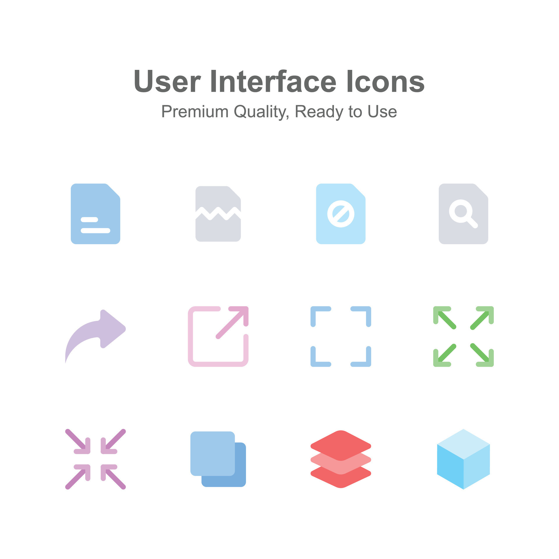 Well designed user interface icons pack, ready to use 45948497 Vector ...