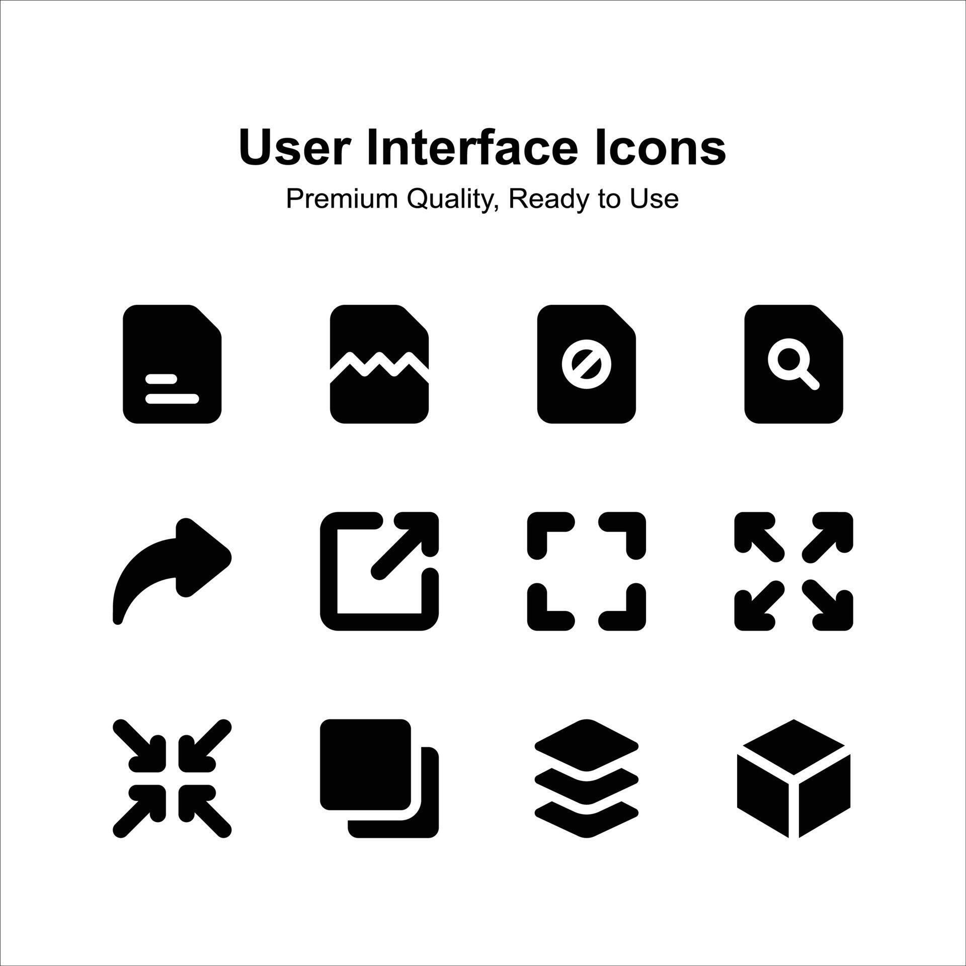 Well designed user interface icons pack, ready to use 45948541 Vector ... Well designed user interface icons pack, ready to use 45948541 Vector ...