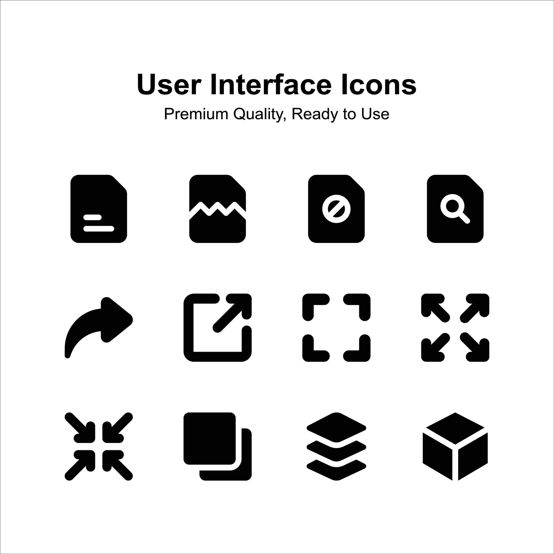 Well designed user interface icons pack, ready to use 45948541 Vector ...