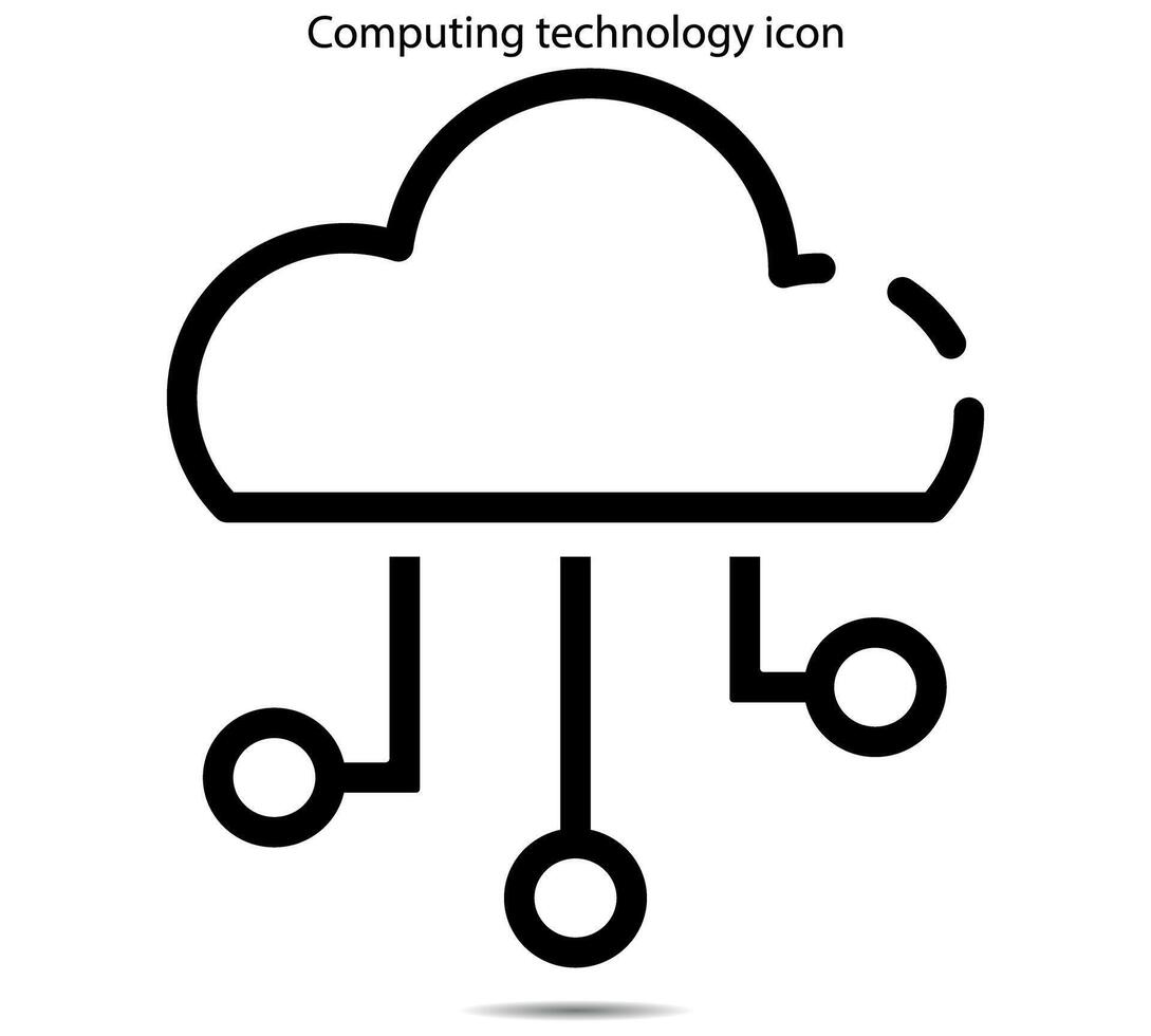 Computing technology icon, illustrator on background 45951621 Vector ...