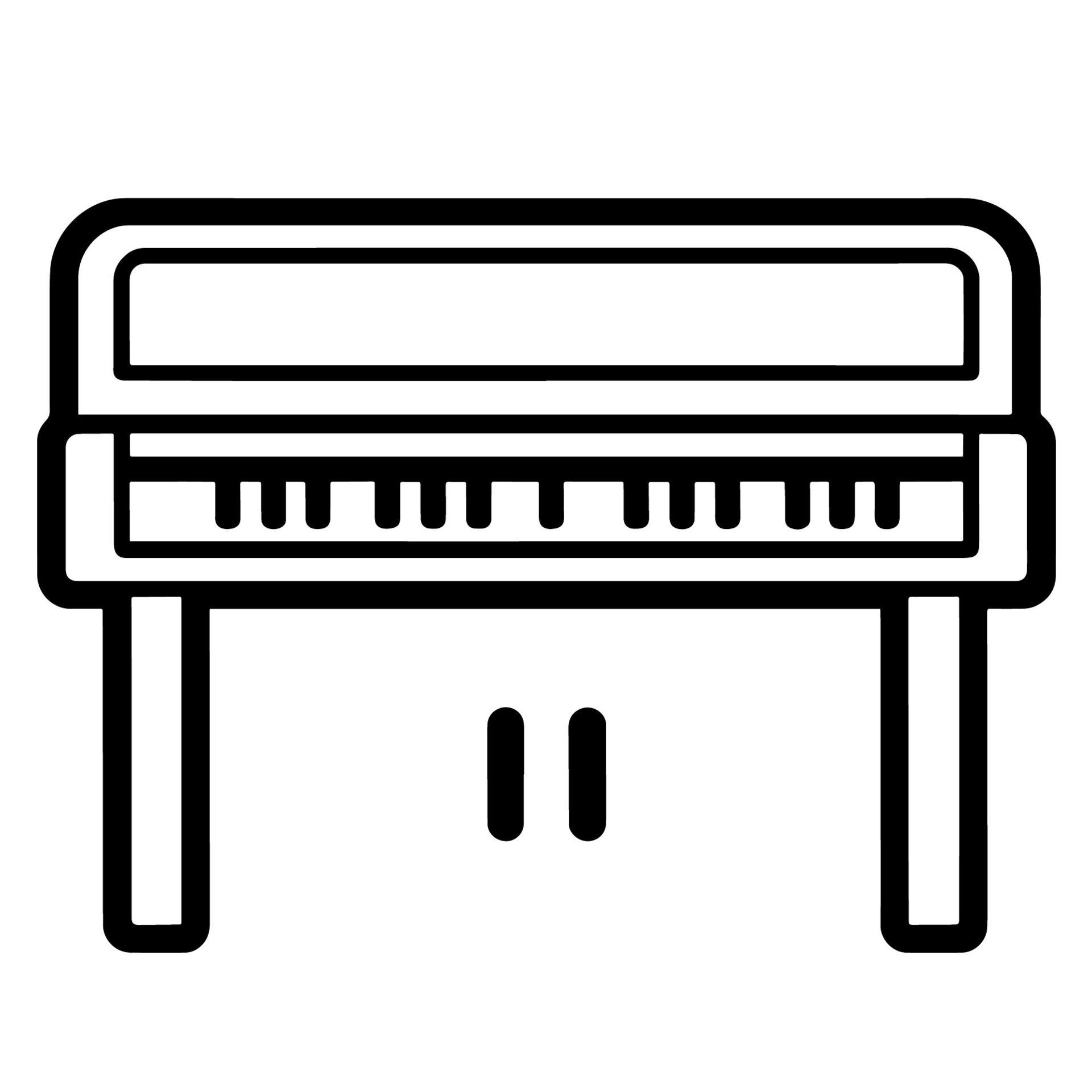 Piano keyboard outline icon in format, ideal for music-related design ... Piano keyboard outline icon in format, ideal for music-related design ...