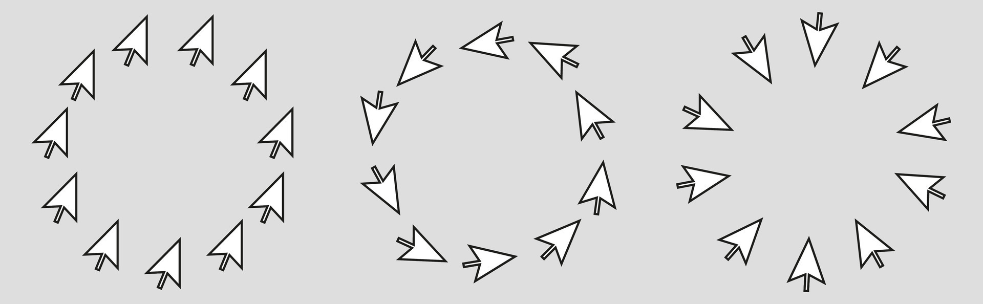 Click circle frame. Arrow mouse pointer round border 45953095 Vector ...