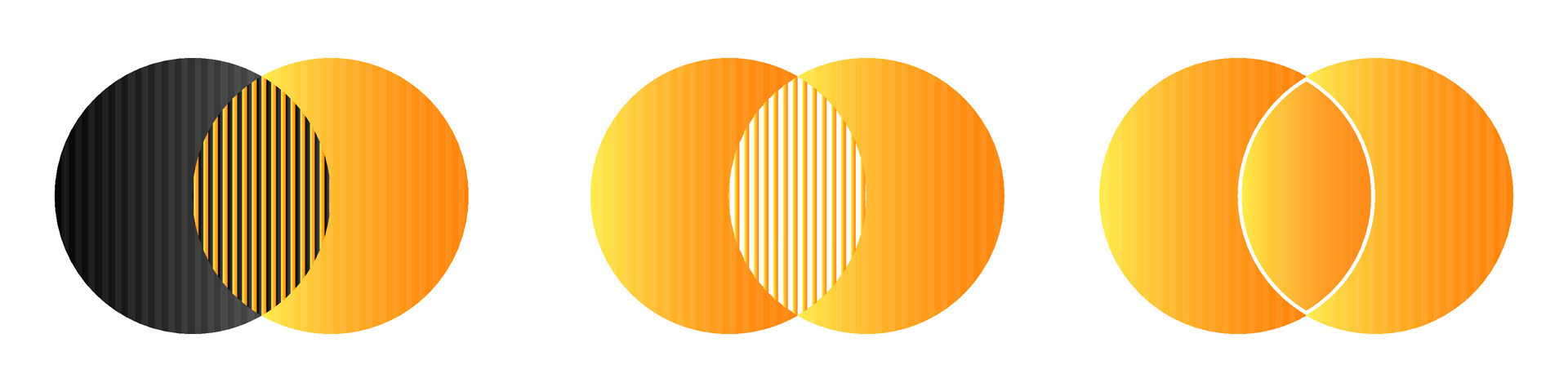 Venn diagram, intersection of two circles chart. Two circle merge 45953112 Vector Art at Vecteezy
